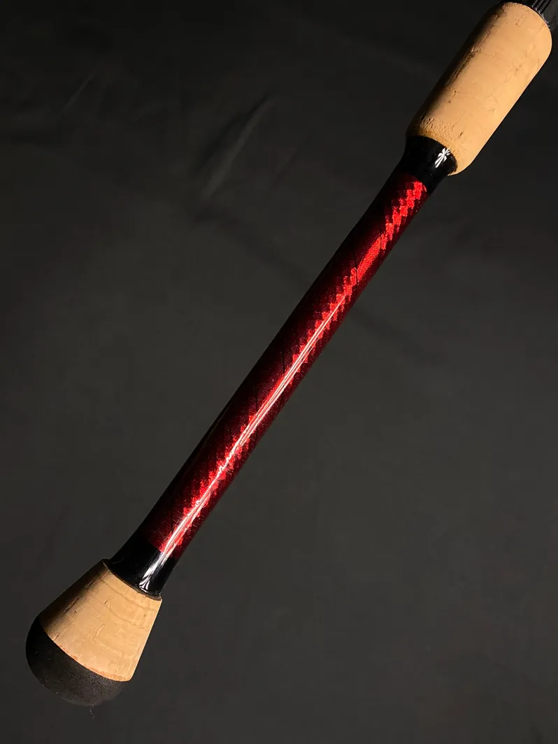 6'6" Heavy Spinning Rod – Red Dragon Scale - Ook Custom Rods